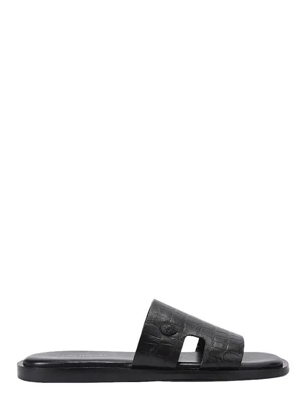 Kurt Geiger Bond Cutout Slide Sandals - Charcoal