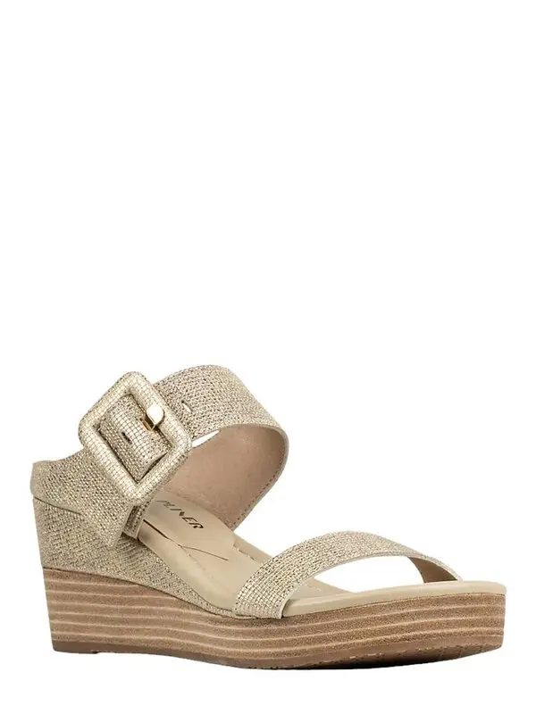 DONALD PLINER Wedge Sandals - Platino