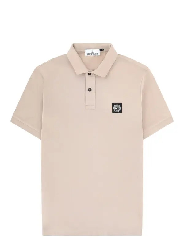 Stone Island Polo With Logo - Beige