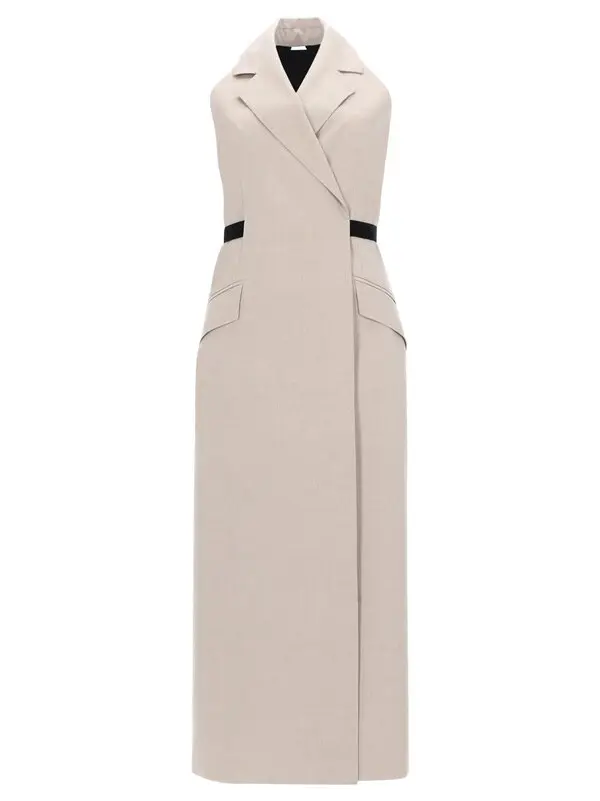 Max Mara Sleeveless Fitted Dress - Beige