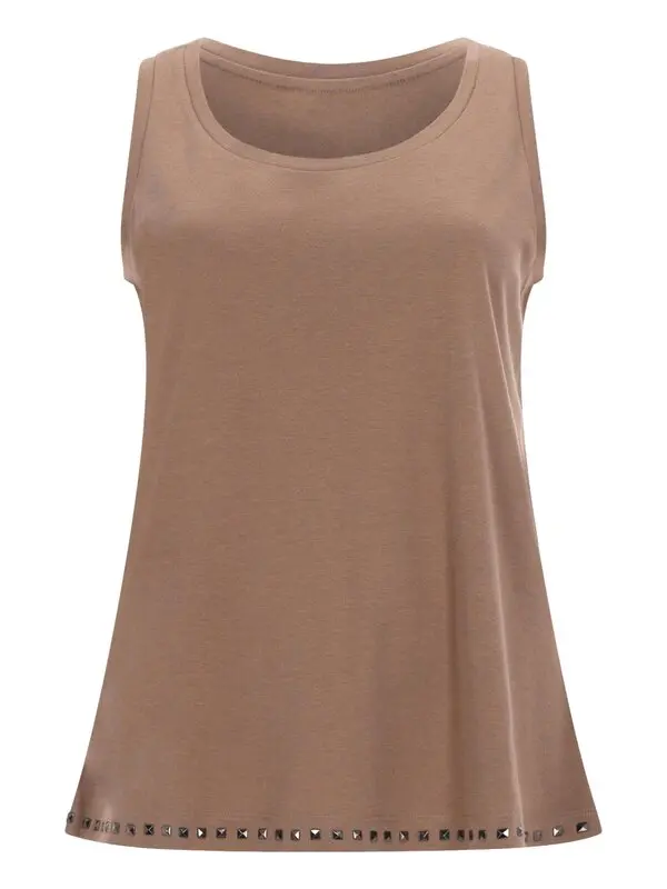 Max Mara Sleeveless Cotton Tank - Beige