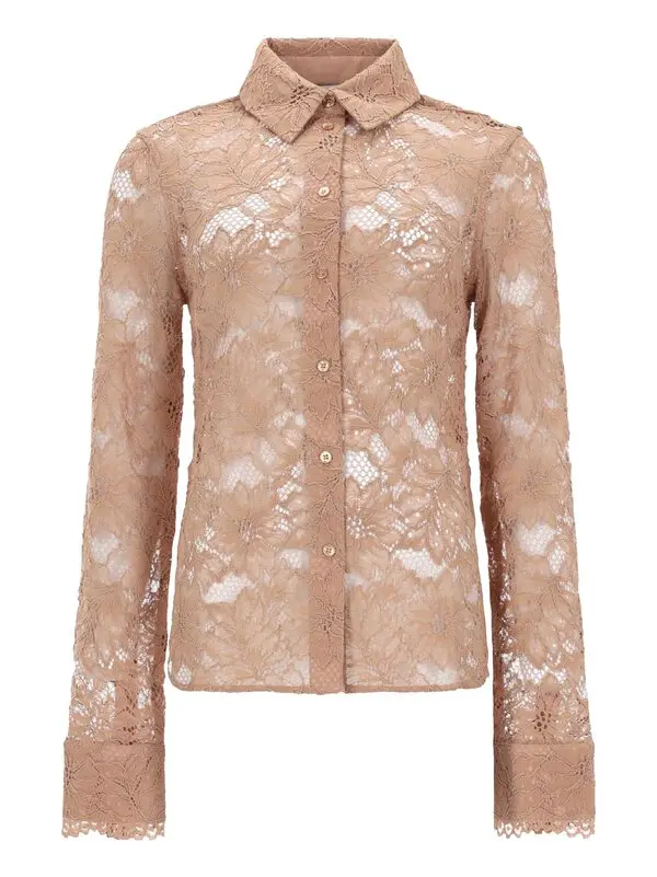 Sportmax Floral Lace Shirt - Pink