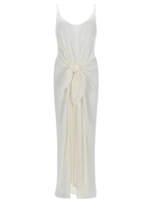 JW Anderson Long Dress With Knot - White