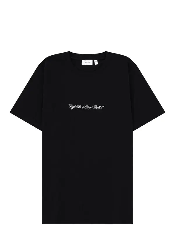 Off-White T-shirt With Logo - Black