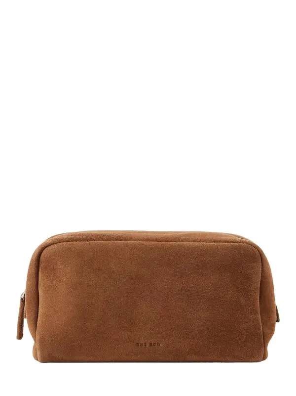 THE ROW Astra Suede Pouch - Brown