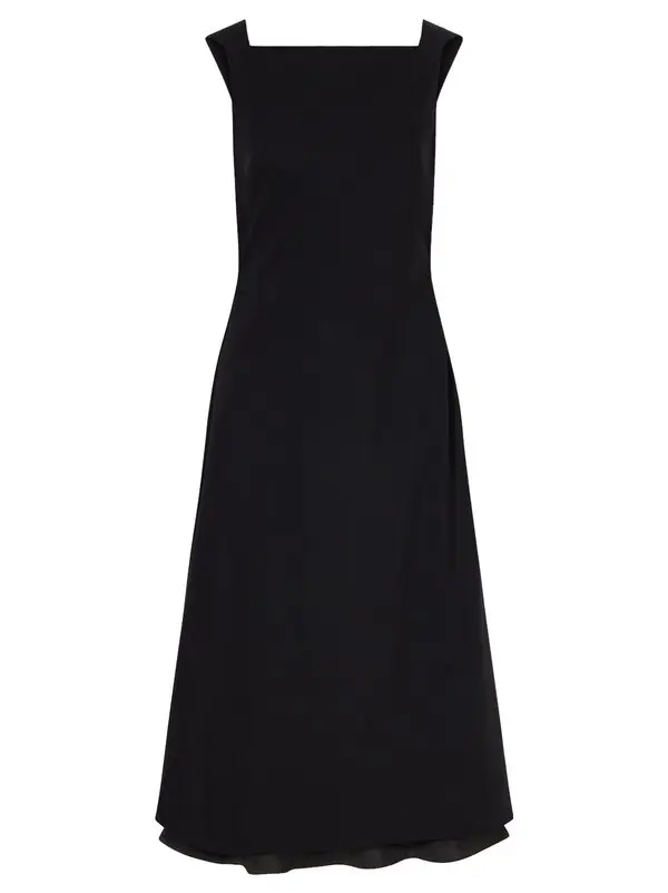 THE ROW Henna Wool Midi Dress - Black