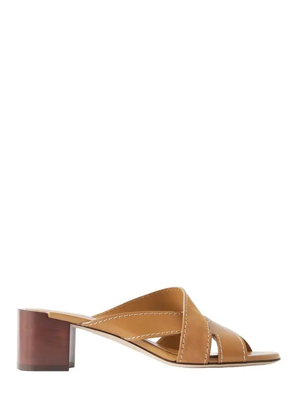 TOD'S Suede And Leather Mules - Brown
