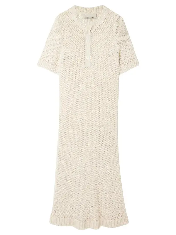 LIBEROWE Open-knit Maxi Dress - Neutrals