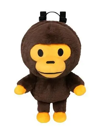 A BATHING APE Baby Milo Large Plush Backpack - Brown