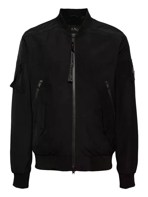Moose Knuckles Courville Logo-appliqué Bomber Jacket - Black