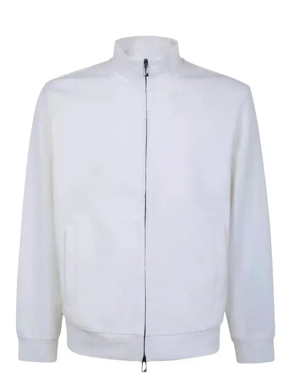 Emporio Armani Zipped Sweater - White