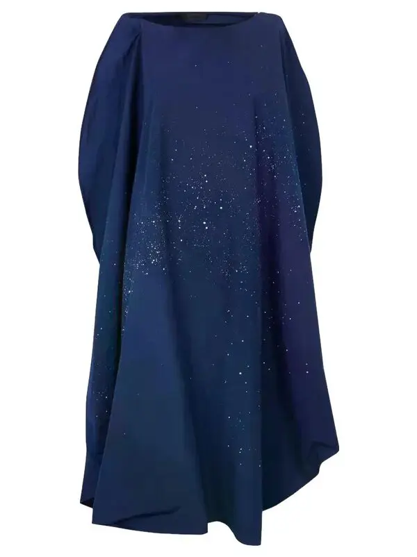 MARIA CALDERARA Splatter-print Dress - Blue