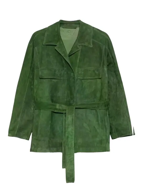 SALVATORE SANTORO Belted Flap-pocket Jacket - Green