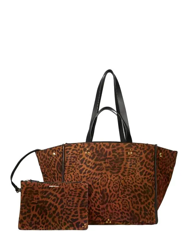 Jérôme Dreyfuss Léon M Animal-print Tote Bag - Brown