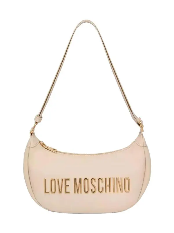 Moschino Logo Strap Shoulder Bag - Neutrals