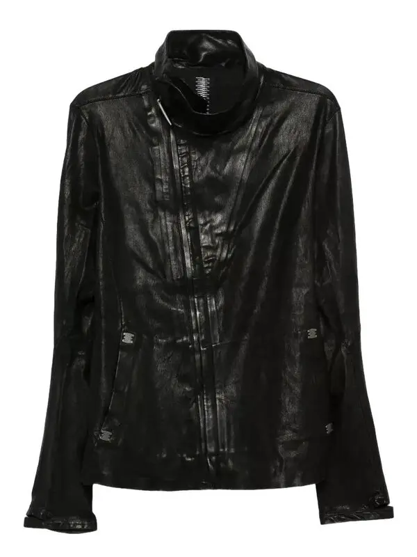 ISAAC SELLAM EXPERIENCE Leather Zip-up Jacket - Black