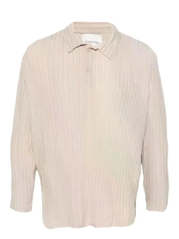 GONGDID DESIGN Textured Polo Shirt - Neutrals