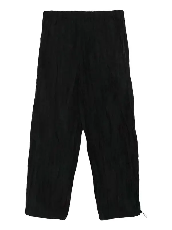 GONGDID DESIGN Wide-leg Trousers With Drawstring - Black