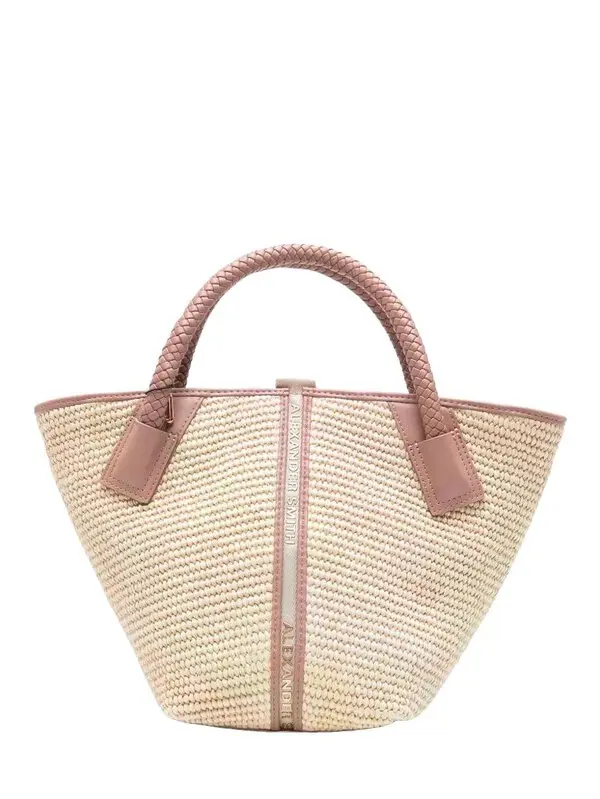 ALEXANDER SMITH Lauren Braided-handle Tote Bag - Neutrals