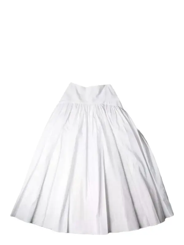 Staud Procida Ruffled Midi Skirt - White