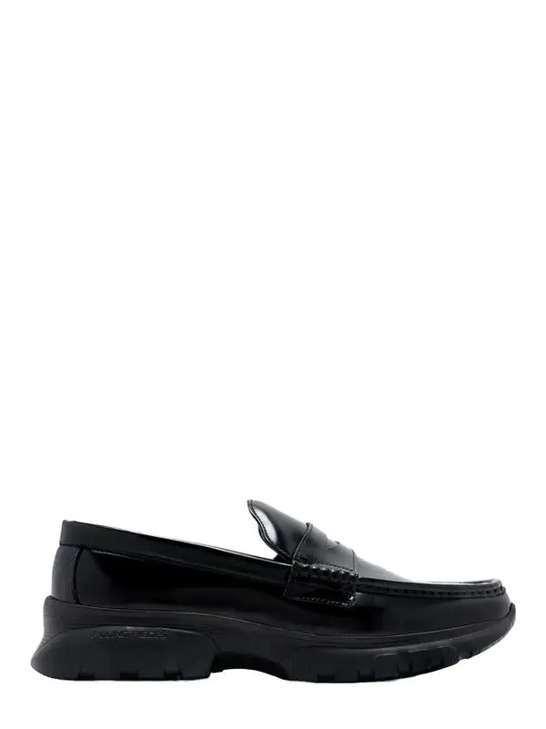 Filling Pieces Logo-embossed Penny Loafers - Black