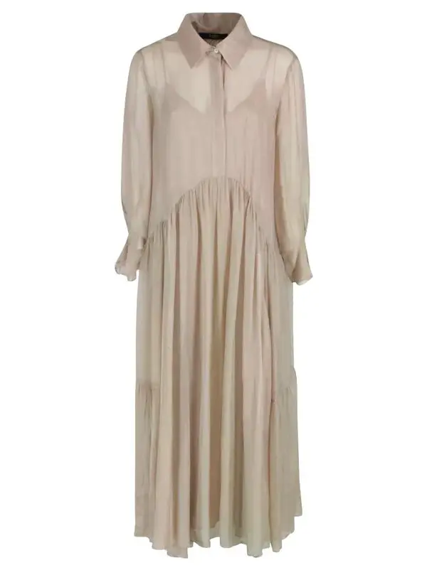 Seventy Long-sleeve Maxi Dress - Neutrals