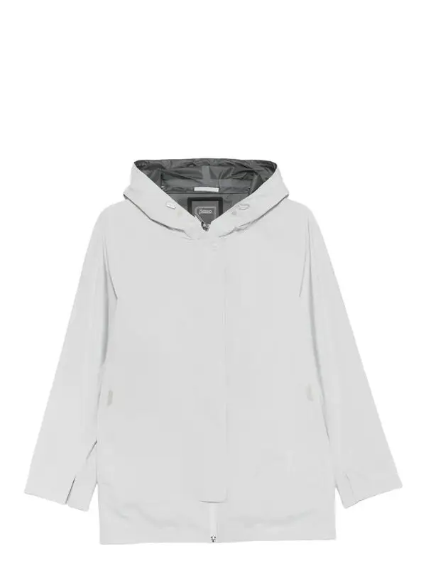 Herno Zip-up Hooded Coat - Grey