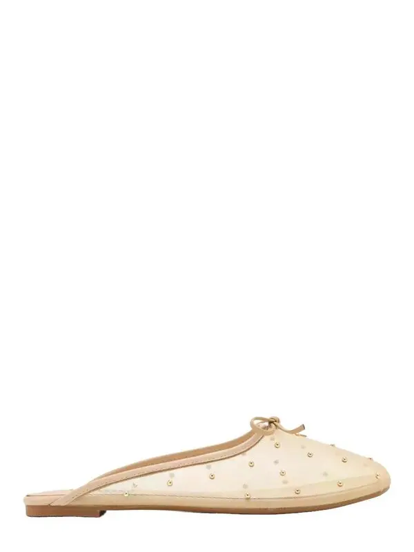 Senso Studded Bow Mules - Neutrals
