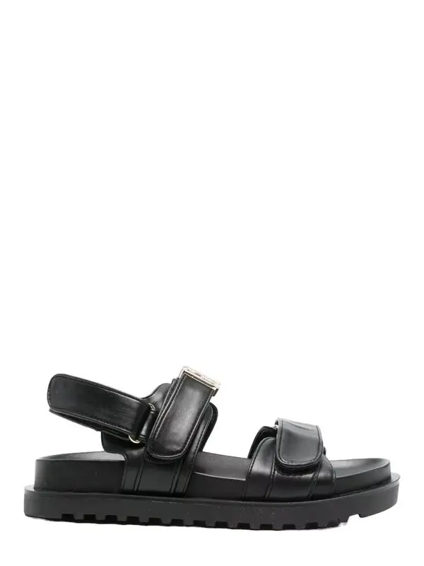 Guess Logo Plaque Sandals - Black