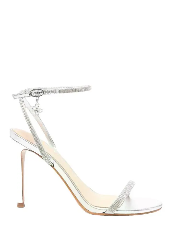 Guess Embellished Ankle-strap Sandals - Silver