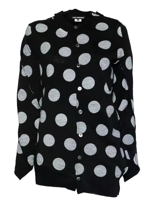 Junya Watanabe Polka Dot Buttoned Cardigan - Black