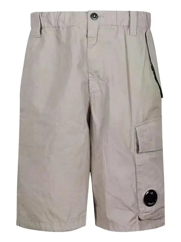 C.P. COMPANY Logo-detail Cargo Shorts - Grey