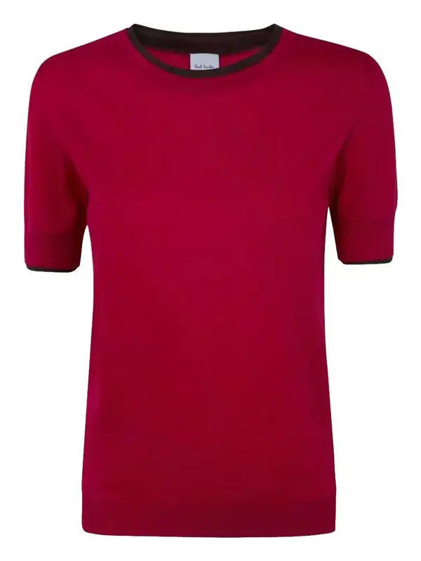 Paul Smith Contrasting-trim T-shirt - Red