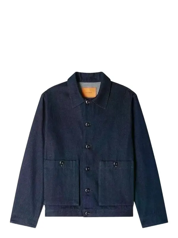 Sandro Button-front Denim Jacket - Blue