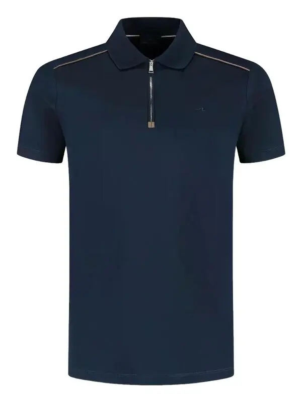 Paul & Shark Zipped Polo Shirt - Blue