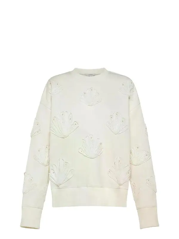 FORTE_FORTE Lunamaris Embroidered Sweatshirt - Neutrals