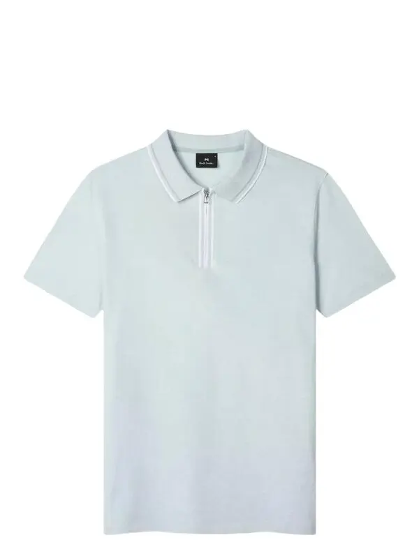 Paul Smith Zip-collar Polo Shirt - Blue