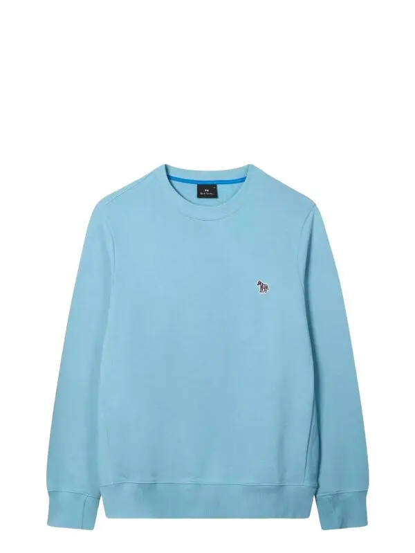 Paul Smith Zebra-motif Crew-neck Sweatshirt - Blue