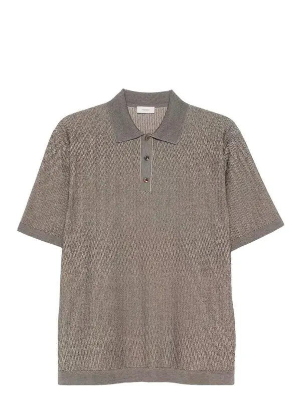 Agnona Textured Polo Shirt - Neutrals