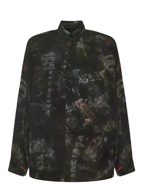 Balenciaga Printed Shirt - Black