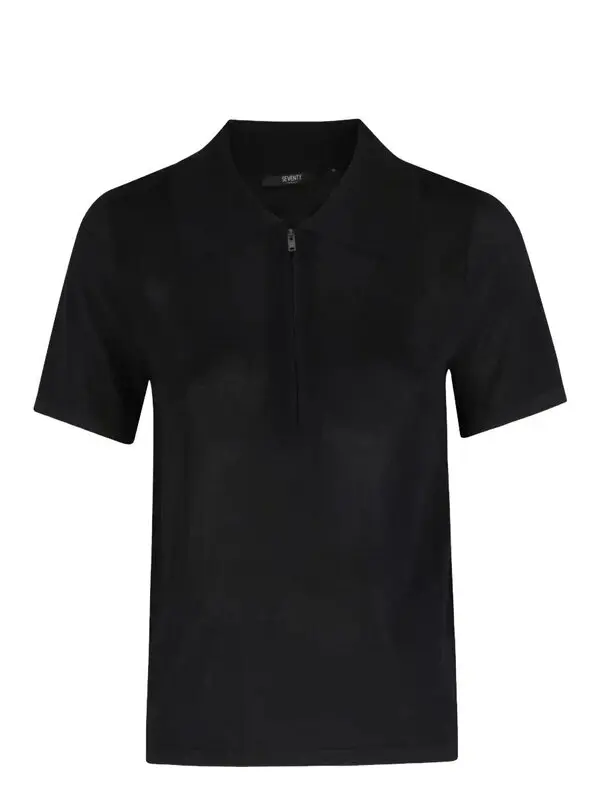 Seventy Zip-fastening Polo Shirt - Black