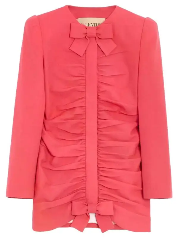 Valentino Garavani Crispy Light Wool Jacket Dress - Pink