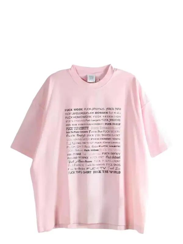 Vetements Text-print T-shirt - Pink