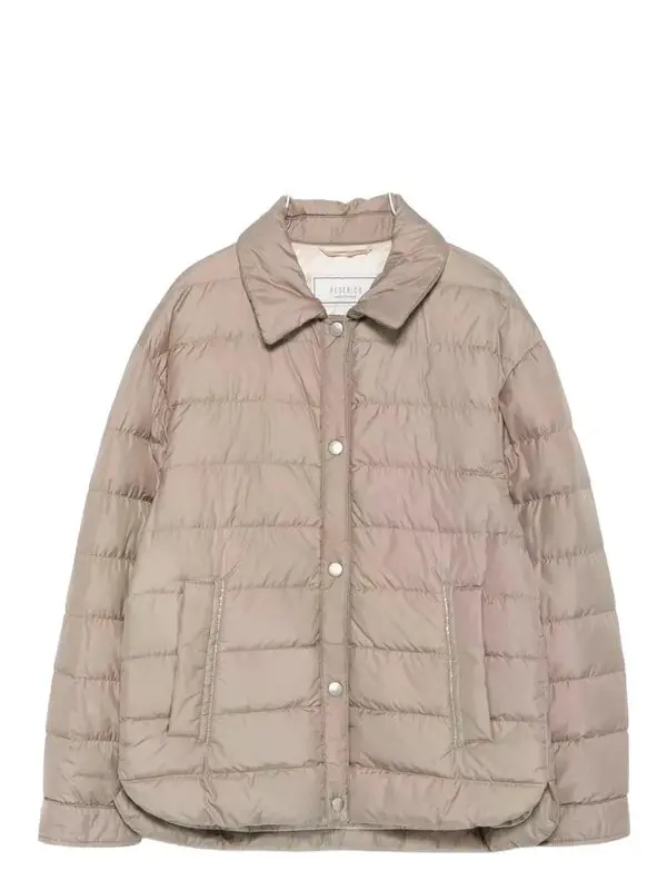 Peserico Snap-button Quilted Jacket - Neutrals