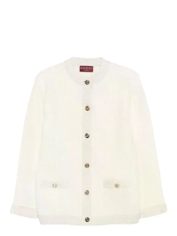 Gucci Buttoned Cardigan With Pockets - White