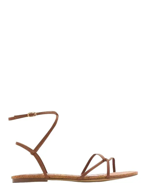 Sam Edelman Ellina Strappy Flat Sandals - Brown