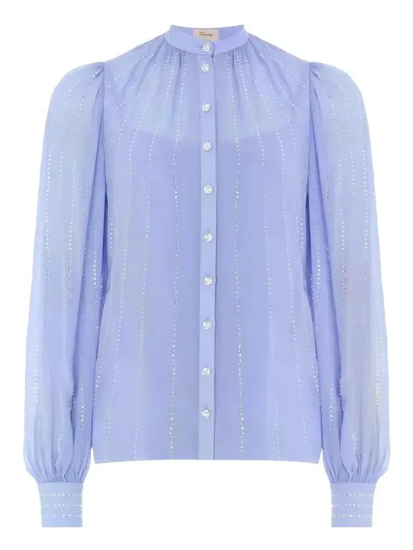 TEMPERLEY LONDON Villanelle Embellished Blouse - Blue