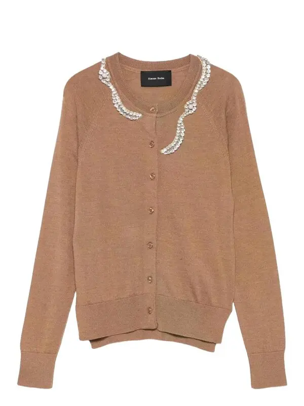 Simone Rocha Embellished Cardigan - Brown