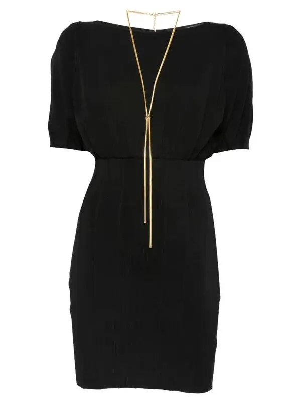 Elisabetta Franchi Open-back Mini Dress - Black