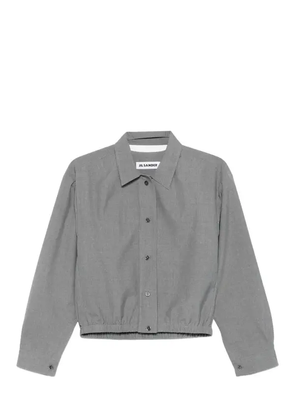 JIL SANDER Pointed-collar Bomber Jacket - Grey